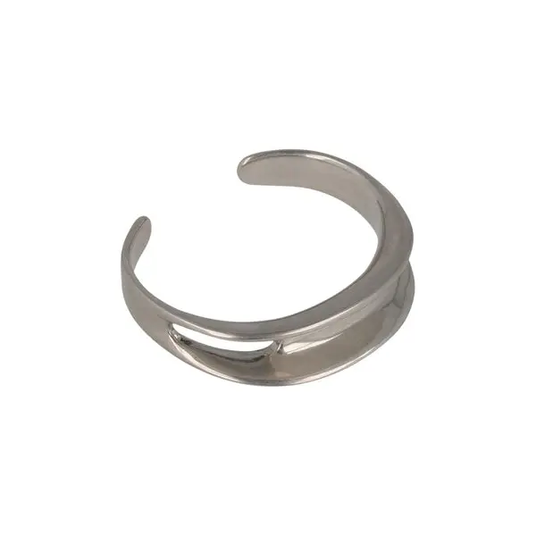 FERRAGAMO Asymmetrical Sculptural Bracelet - Silver