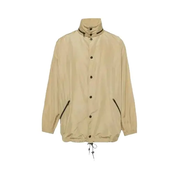 Balenciaga Logo Print Windbreaker Jacket 'khakis - Tan