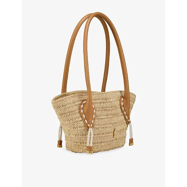 CHRISTIAN LOUBOUTIN Raffia Basket Bag - Natural/cuoio