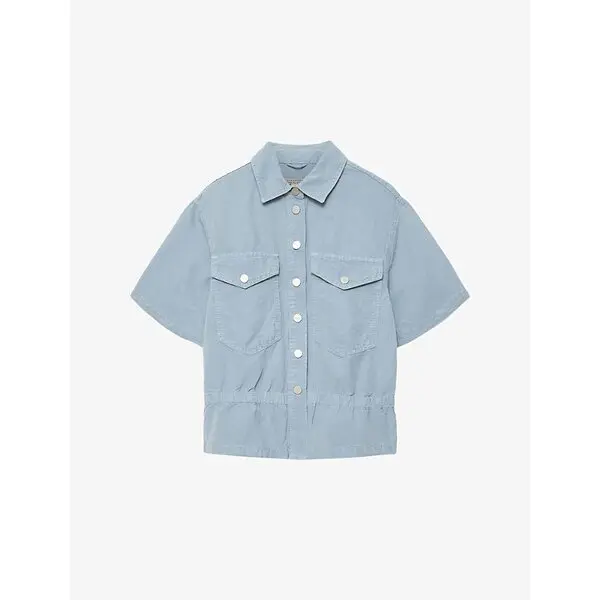 ALLSAINTS Tove Short-sleeved Shirt - Light Blue