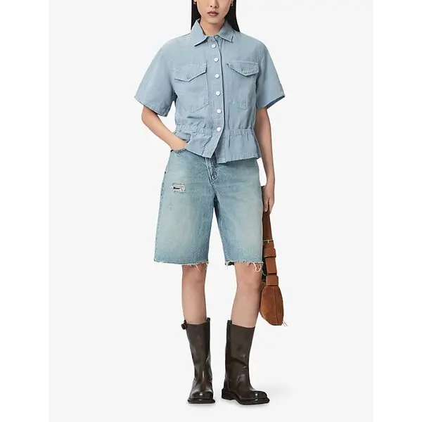 ALLSAINTS Tove Short-sleeved Shirt - Light Blue