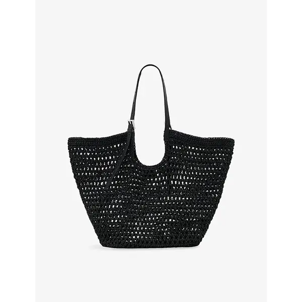 ALLSAINTS Ara Knotted Leather Tote Bag - Black