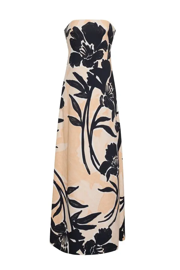 Cara Cara Benita Gown - Flora Shadow Ginger