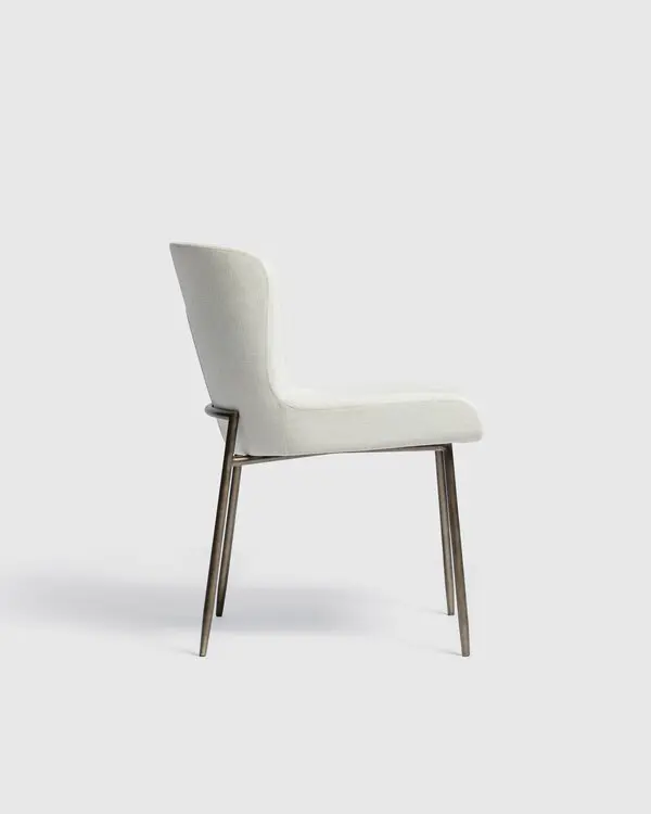Quince Performance Chenille Dining Chair With Powder Coated Iron Frame
