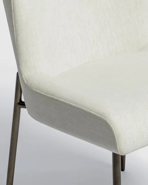 Quince Performance Chenille Dining Chair With Powder Coated Iron Frame