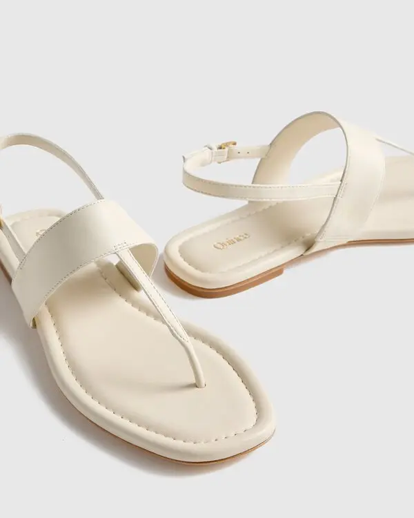 Quince Italian Leather T-strap Sandal