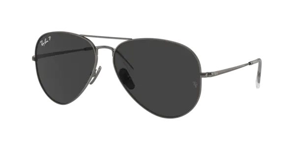 Ray-ban Sunglass Aviator Titanium - Black Polarized