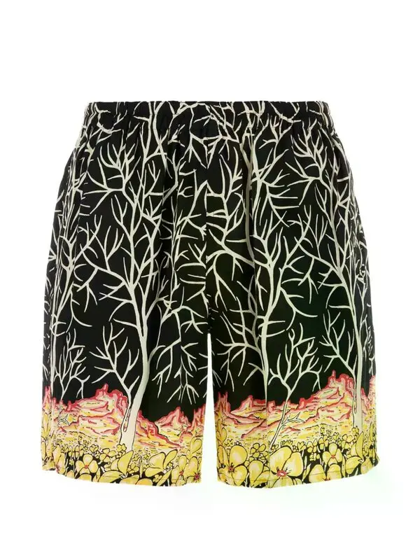 Y’s Printed Shorts - Black