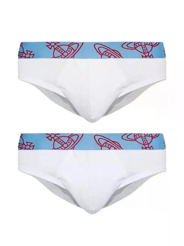 VIVIENNE WESTWOOD Orb-logo Briefs - White