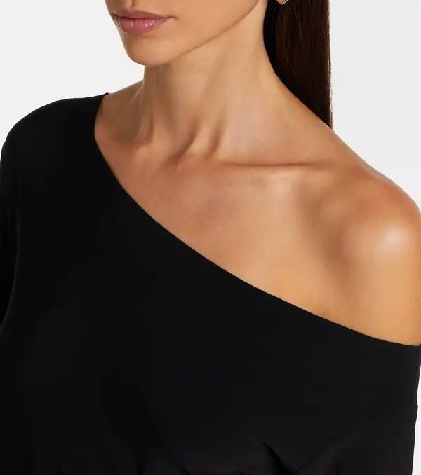 Norma Kamali Drop One-shoulder Jersey Top
