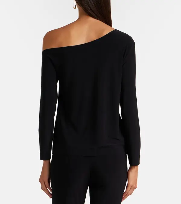 Norma Kamali Drop One-shoulder Jersey Top