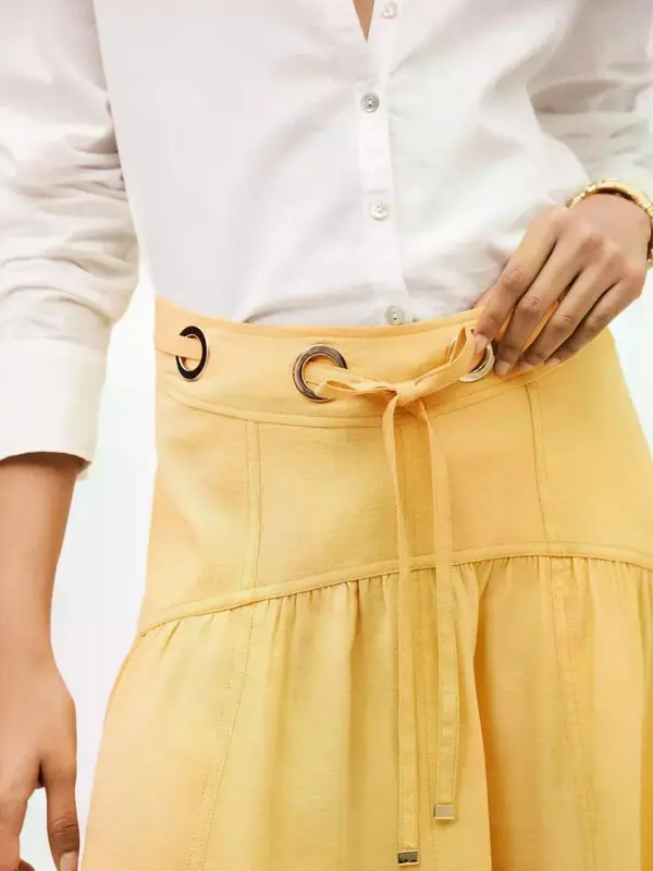 Ba&sh Donia Eyelet-embellished Gathered Skirt