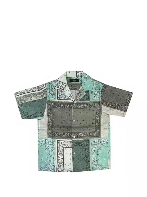Amiri Bandana-print Silk Shirt - Green