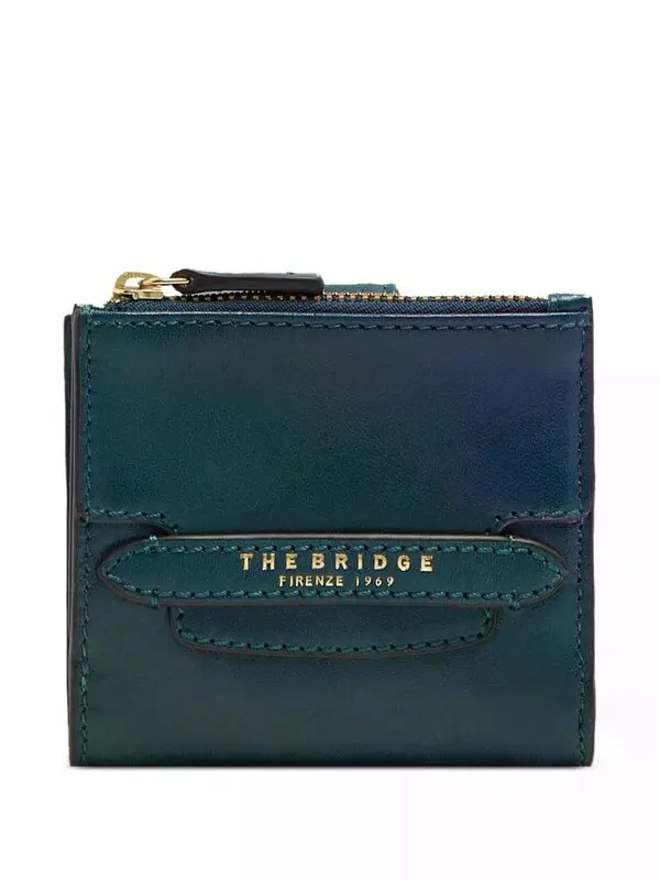 THE BRIDGE Logo-lettering Leather Wallet - Blue