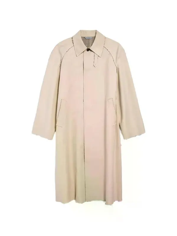 Balenciaga Raw-edge Raglan-sleeve Trench Coat - Neutrals
