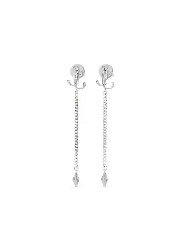 JIMMY CHOO Logo Lettering Drop Earrings