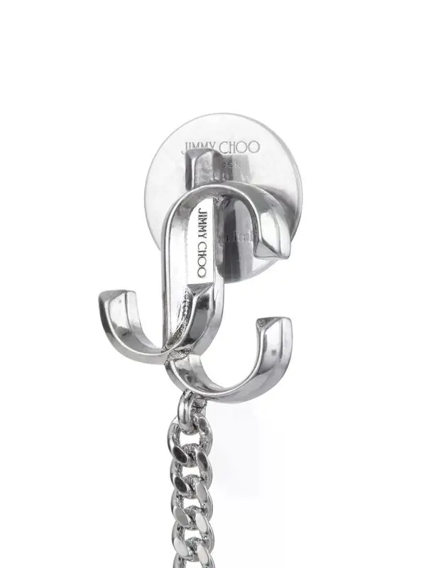 JIMMY CHOO Logo Lettering Drop Earrings