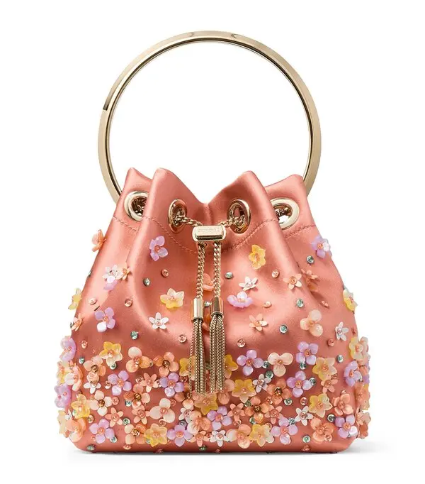 JIMMY CHOO Bon Bon Embellished Top-handle Bag - Pink