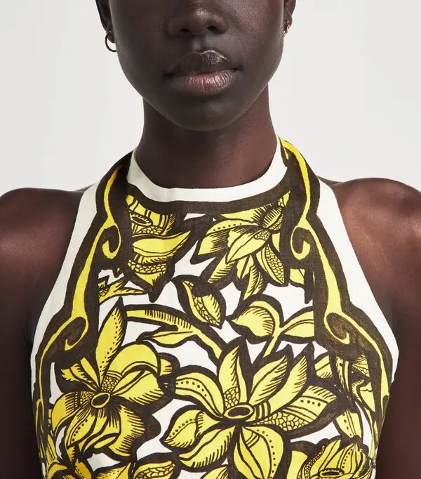 ALEMAIS Mona Mini Dress With Floral And Banana Print