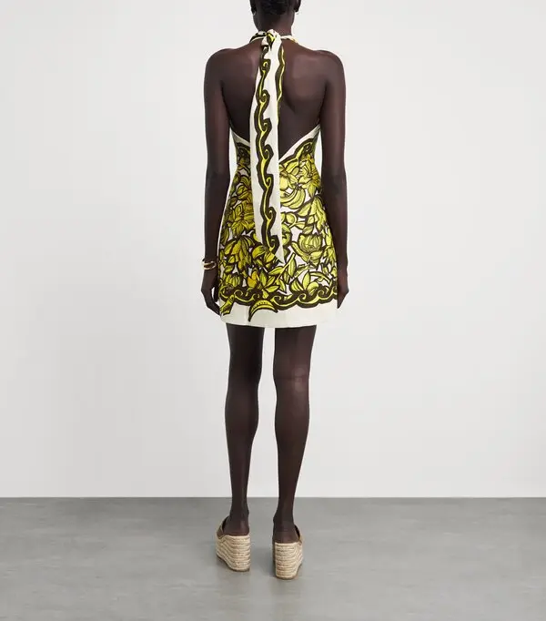 ALEMAIS Mona Mini Dress With Floral And Banana Print