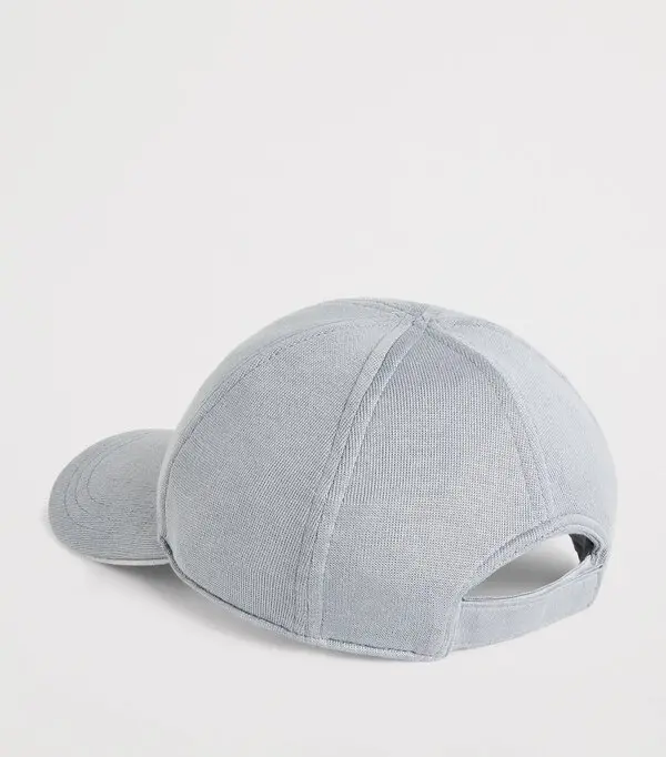 Eleventy Cotton Baseball Cap With Embroidered Logo - Blue