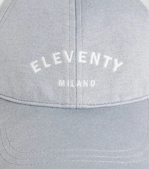 Eleventy Cotton Baseball Cap With Embroidered Logo - Blue