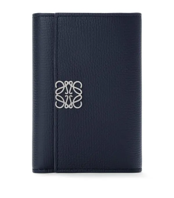 Loewe Small Leather Anagram Wallet - Navy