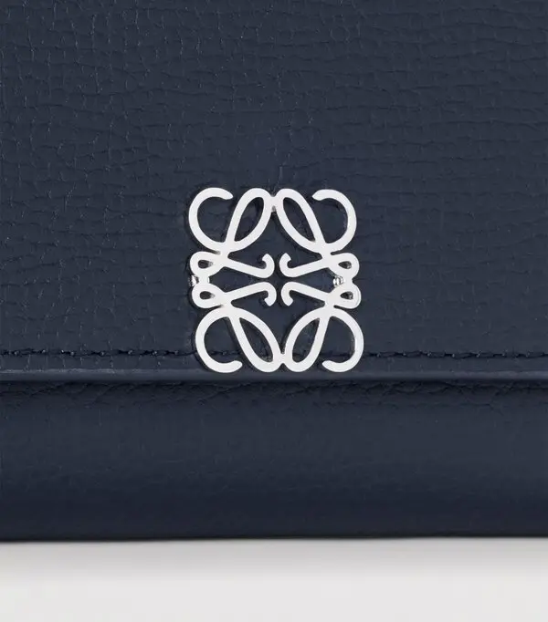 Loewe Small Leather Anagram Wallet - Navy