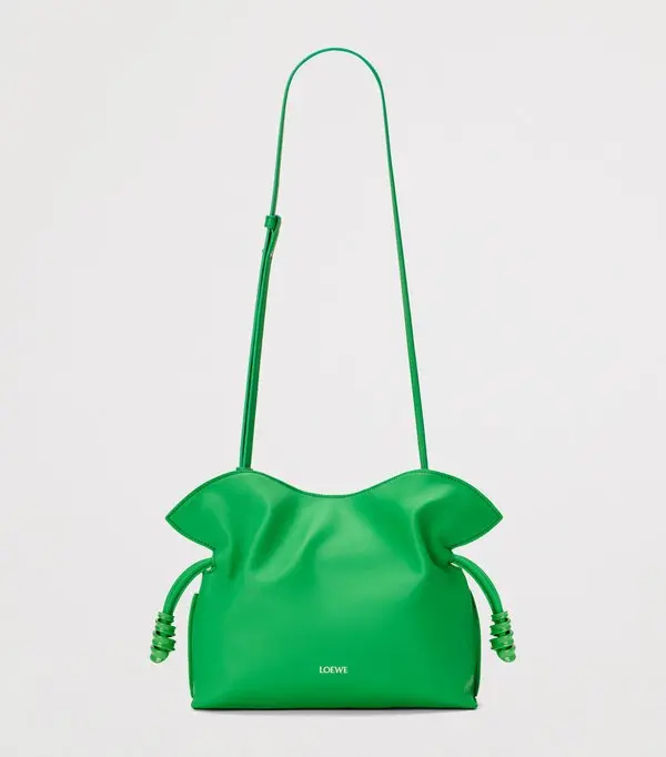 Loewe Mini Leather Flamenco Clutch - Green