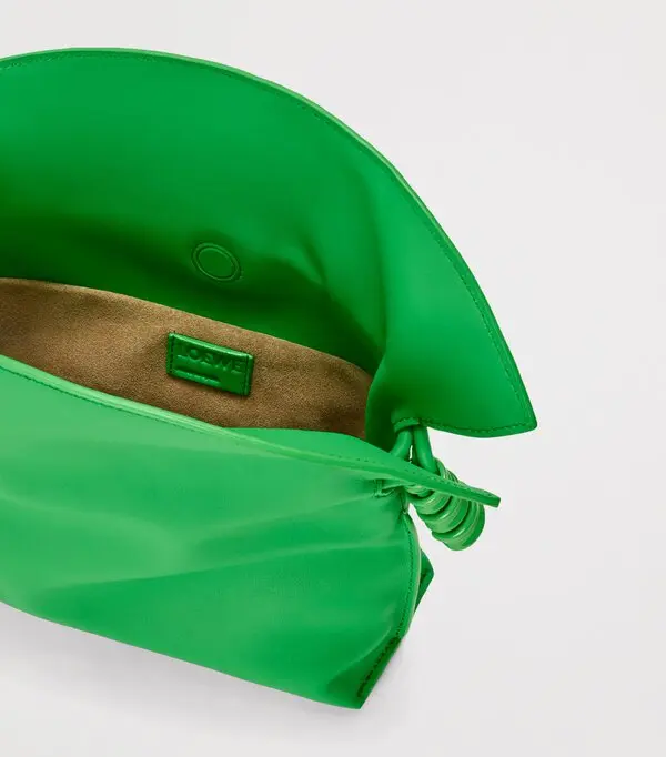 Loewe Mini Leather Flamenco Clutch - Green