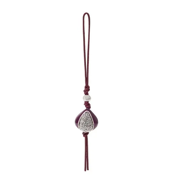 Loewe Leather Fig Bag Charm - Purple