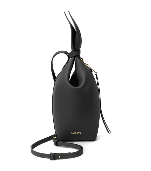 Loewe Calfskin Leather Scarf Backpack - Black