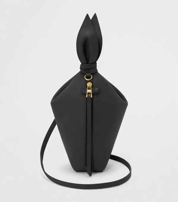 Loewe Calfskin Leather Scarf Backpack - Black