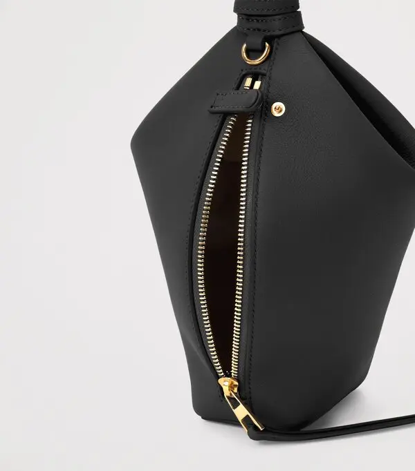 Loewe Calfskin Leather Scarf Backpack - Black
