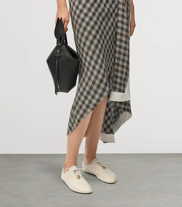 Loewe Calfskin Leather Scarf Backpack - Black