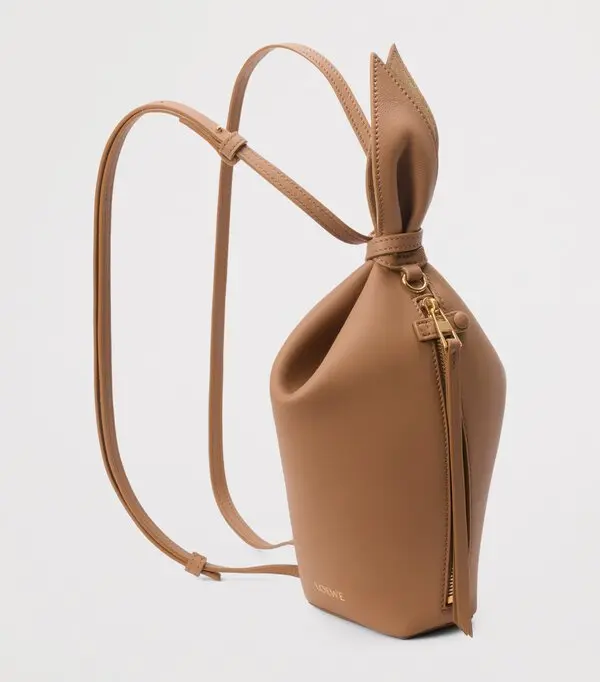 Loewe Leather Scarf Backpack - Brown