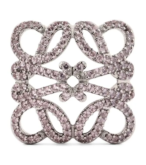 Loewe Embellished Bombe Anagram Dice Charm - Silver