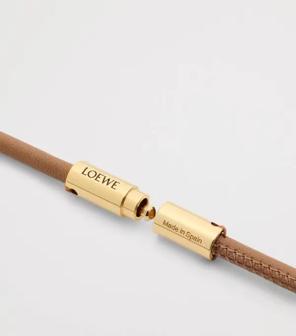 Loewe Leather Wrist Strap With Anagram Logo - Brown