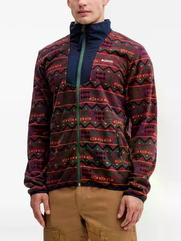 Columbia Zip Patterned Sweater