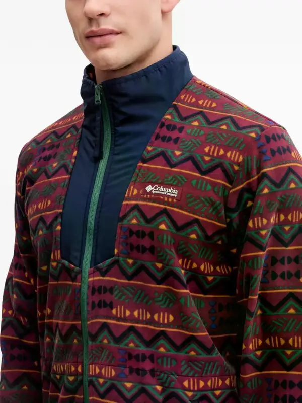 Columbia Zip Patterned Sweater