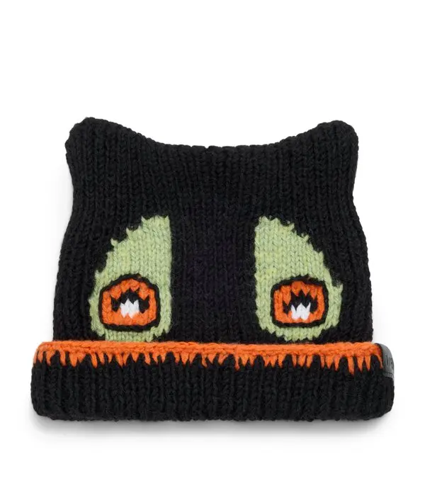 Loewe X Louis Wain Wool-blend Cats Beanie - Black