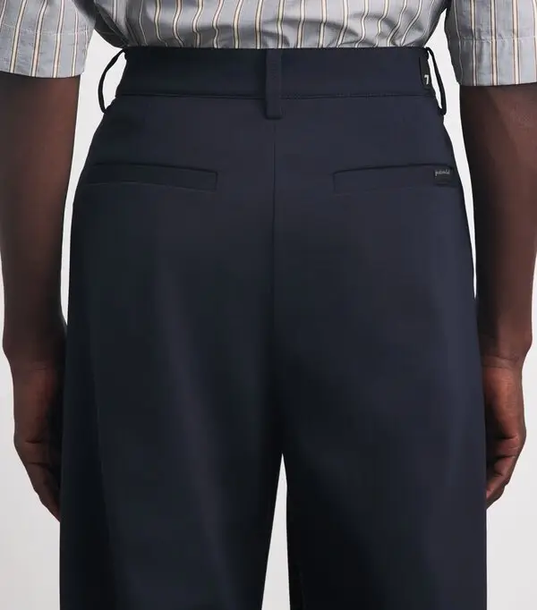 7 For All Mankind Pleated Straight Leg Trousers