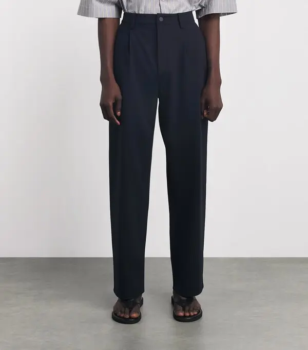 7 For All Mankind Pleated Straight Leg Trousers
