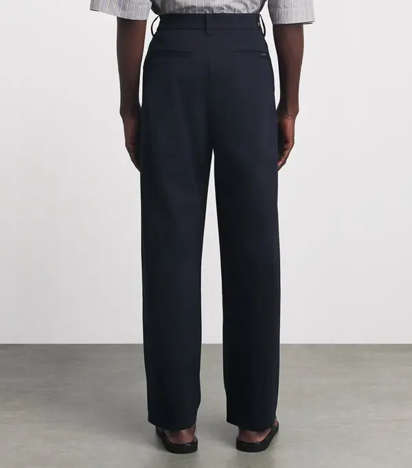 7 For All Mankind Pleated Straight Leg Trousers