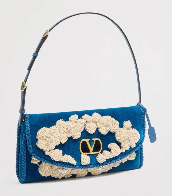 Valentino Garavani Small Beaded Devain Shoulder Bag