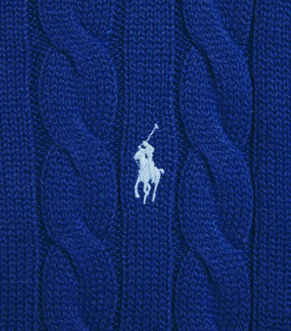 Polo Ralph Lauren Cotton Cable Knit Crewneck Sweater - Purple