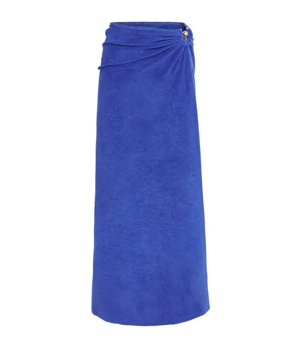 Christopher Esber Orbit Towelling Pareo - Blue