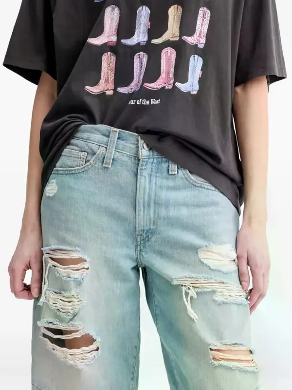 LEVI'S Ripped Effect Shorts