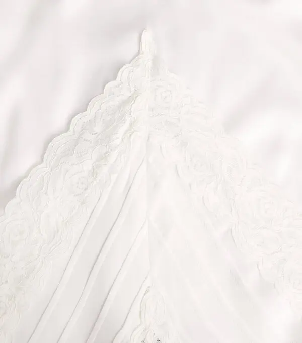SELF-PORTRAIT Satin Lace Blouse