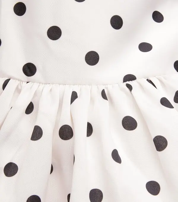 SELF-PORTRAIT Polka Dot Taffeta Midi Skirt